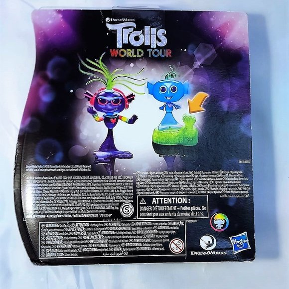 Hasbro | Toys | Dreamworks Trolls World Tour Techno Reef Bobble With 2 ...